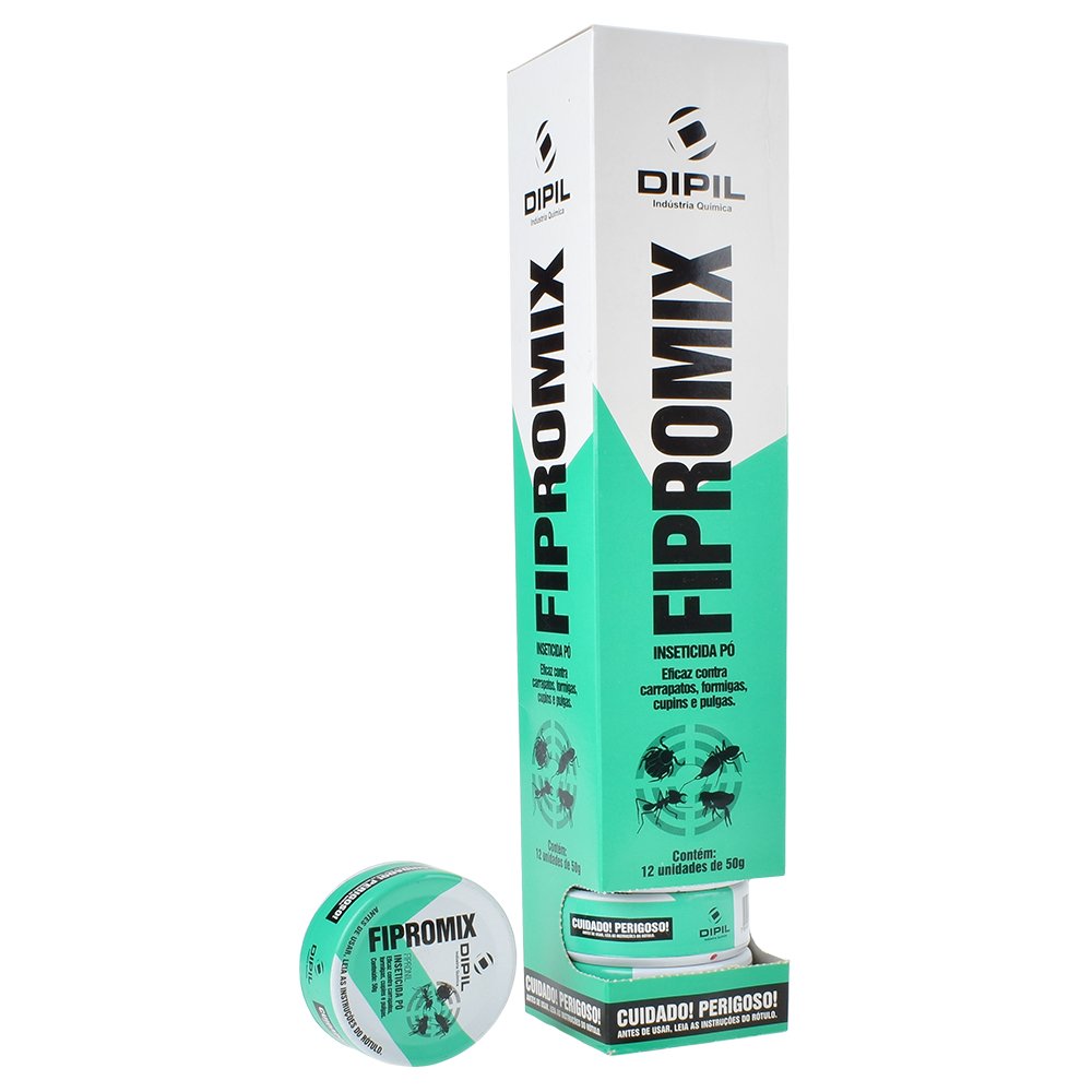 Fipromix Inseticida em Pó 50g, Fipronil 12 Unidades Dipil