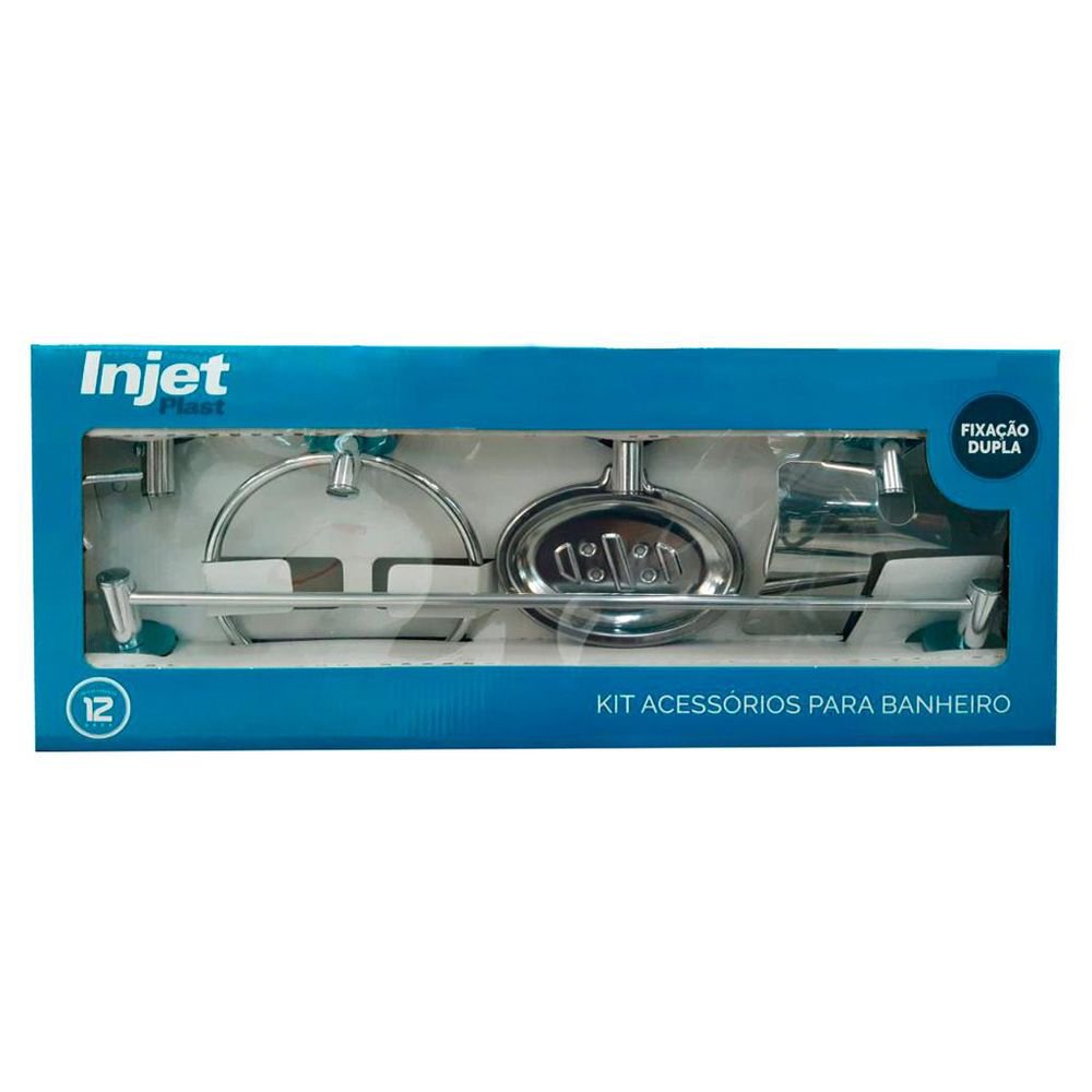 Kit Acessórios De Banheiro 05 Peças Metal Stander