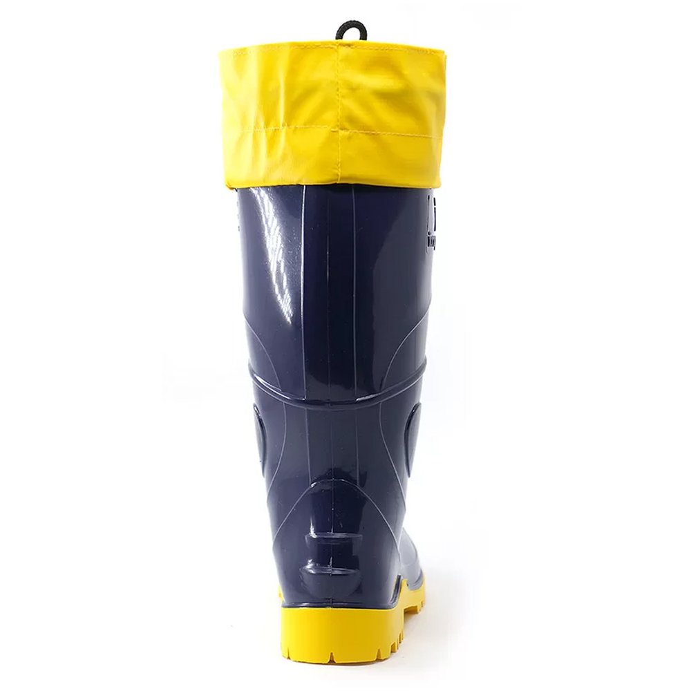 Bota de PVC Aqua, Azul e Amarela com Polaina e Cano Extra Longo Innpro