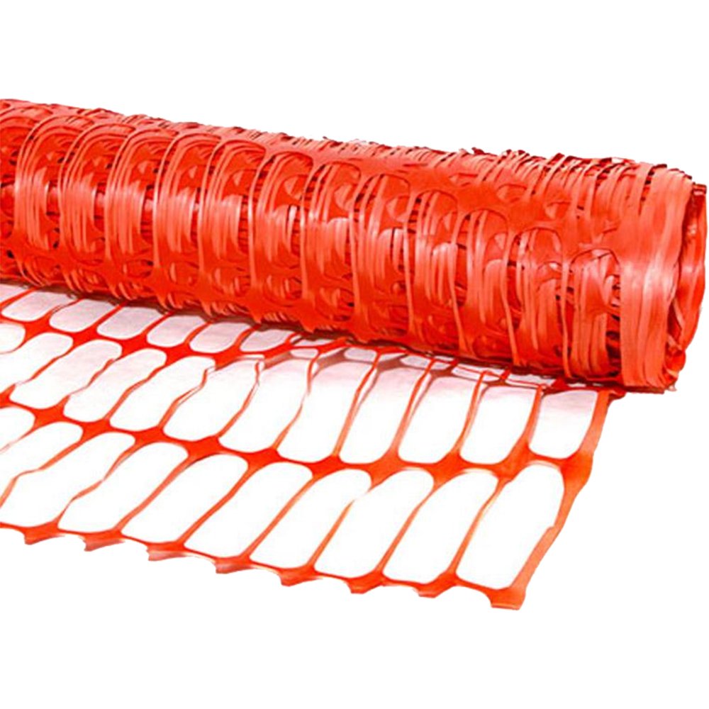 Tela Plástica Tapume Laranja Altura 1,20m Rolo 50m