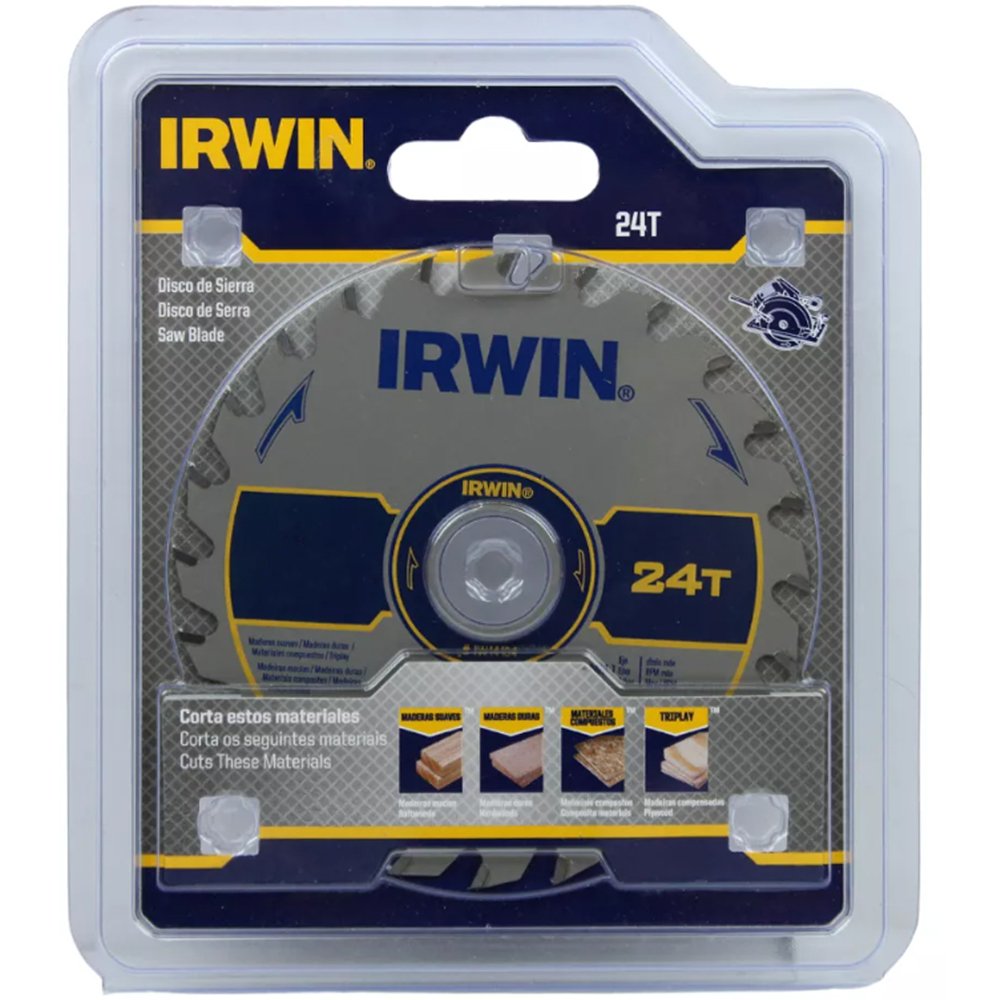 Lâmina de Serra Circular 7.1/4" 24D x 184mm x 20mm Irwin