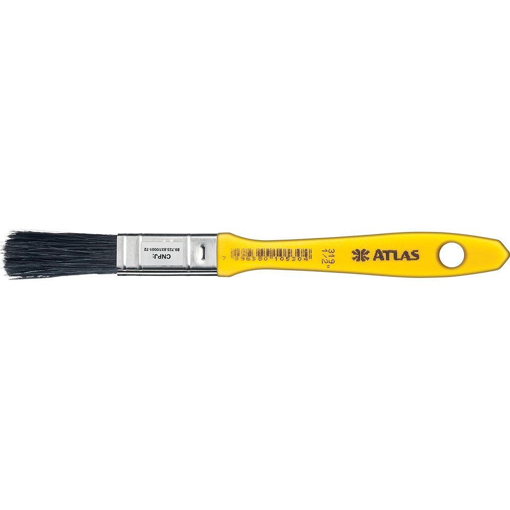 Trincha (Pincel) 1/2’’ com Cerdas Pretas para Pintura Modelo 319 Atlas