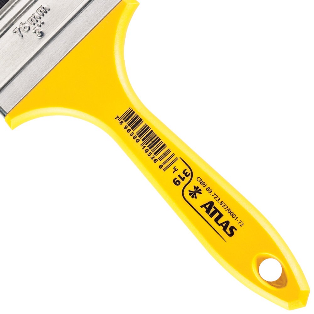 Trincha (Pincel) 3’’ com Cerdas Pretas para Pintura Modelo 319 Atlas
