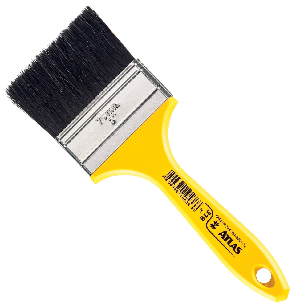 Trincha (Pincel) 3’’ com Cerdas Pretas para Pintura Modelo 319 Atlas