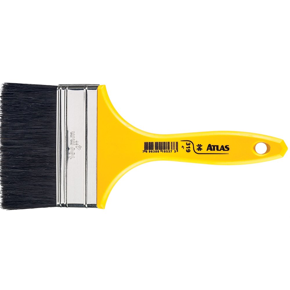 Trincha (Pincel) 4’’ com Cerdas Pretas para Pintura Modelo 319 Atlas