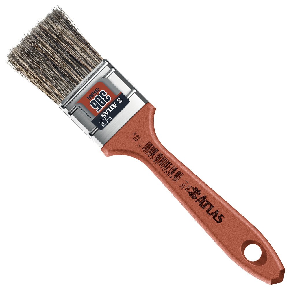 Trincha (Pincel) 1.1/2’’ com Cerdas Gris Selecionadas Modelo 395 Pacote ...