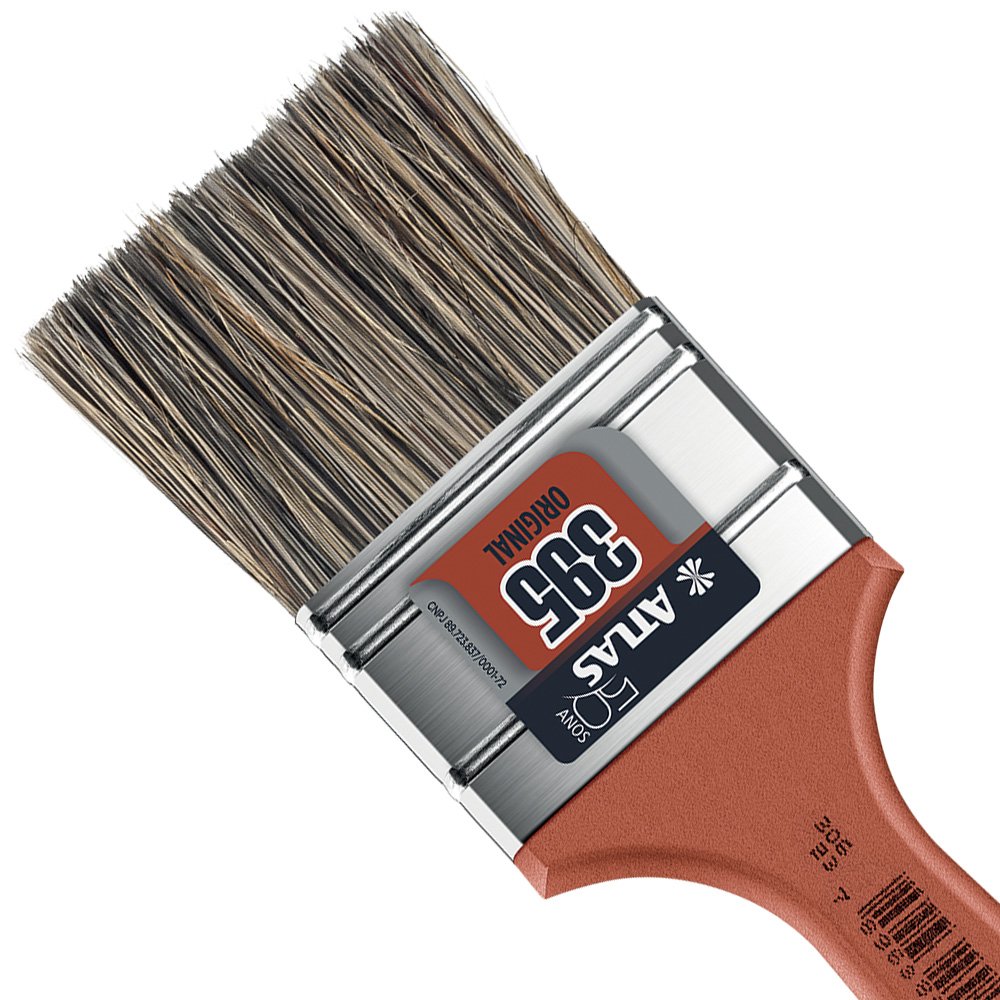 Trincha (Pincel) 2’’ com Cerdas Gris Selecionadas Modelo 395 Atlas