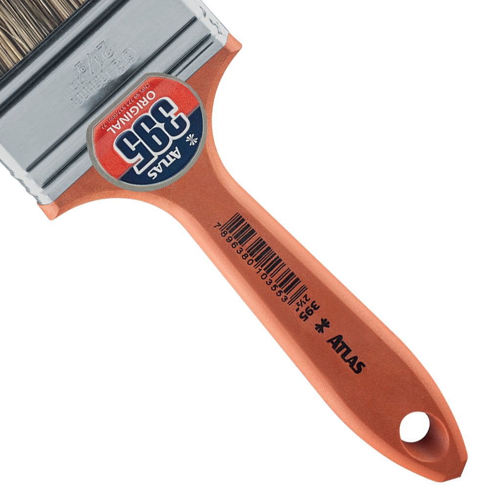 Trincha (Pincel) 2.1/2’’ com Cerdas Gris Selecionadas Modelo 395 Atlas