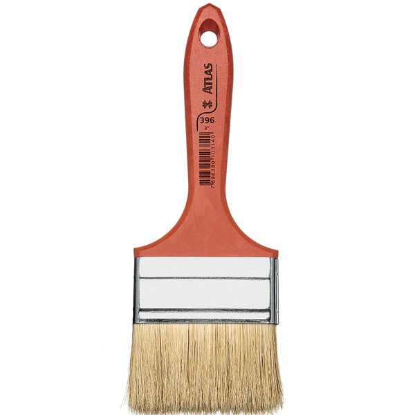 Trincha (Pincel) 3’’ com Cerdas Brancas Selecionadas Modelo 396 Atlas