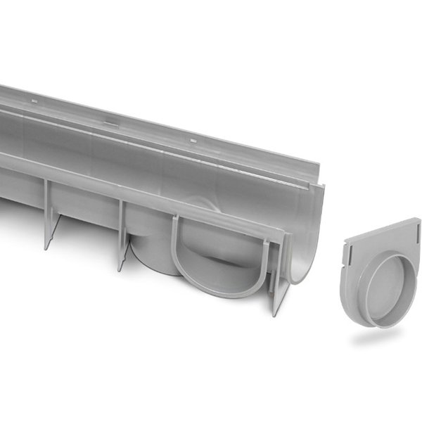 Calha Plástica para Piso com Grelha 100 x 15 x 15cm Roma