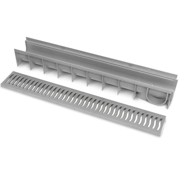 Calha Plástica para Piso com Grelha 100 x 15 x 15cm Roma