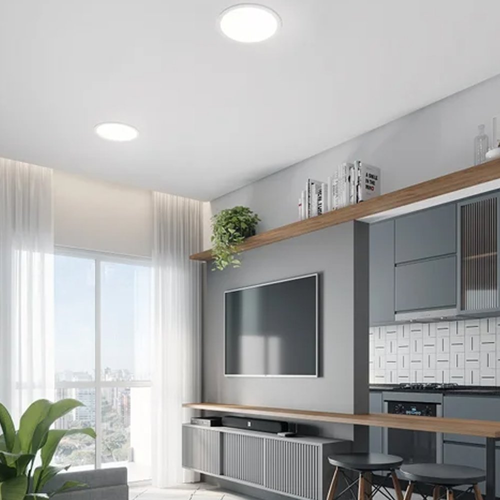 Painel LED Branco 24W Redondo de Embutir, 6500K Bivolt Avant