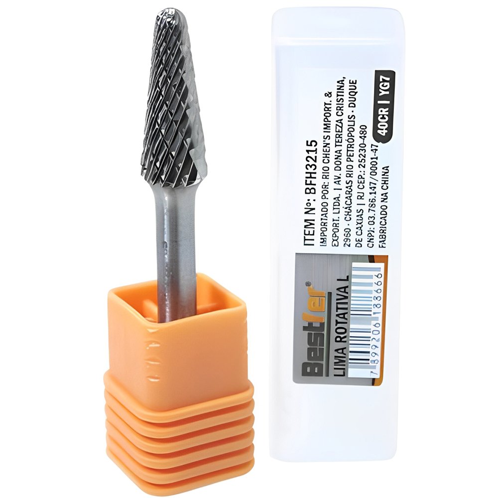 Lima Rotativa Cone com Topo Arredondado 10mm x 70mm Bestfer