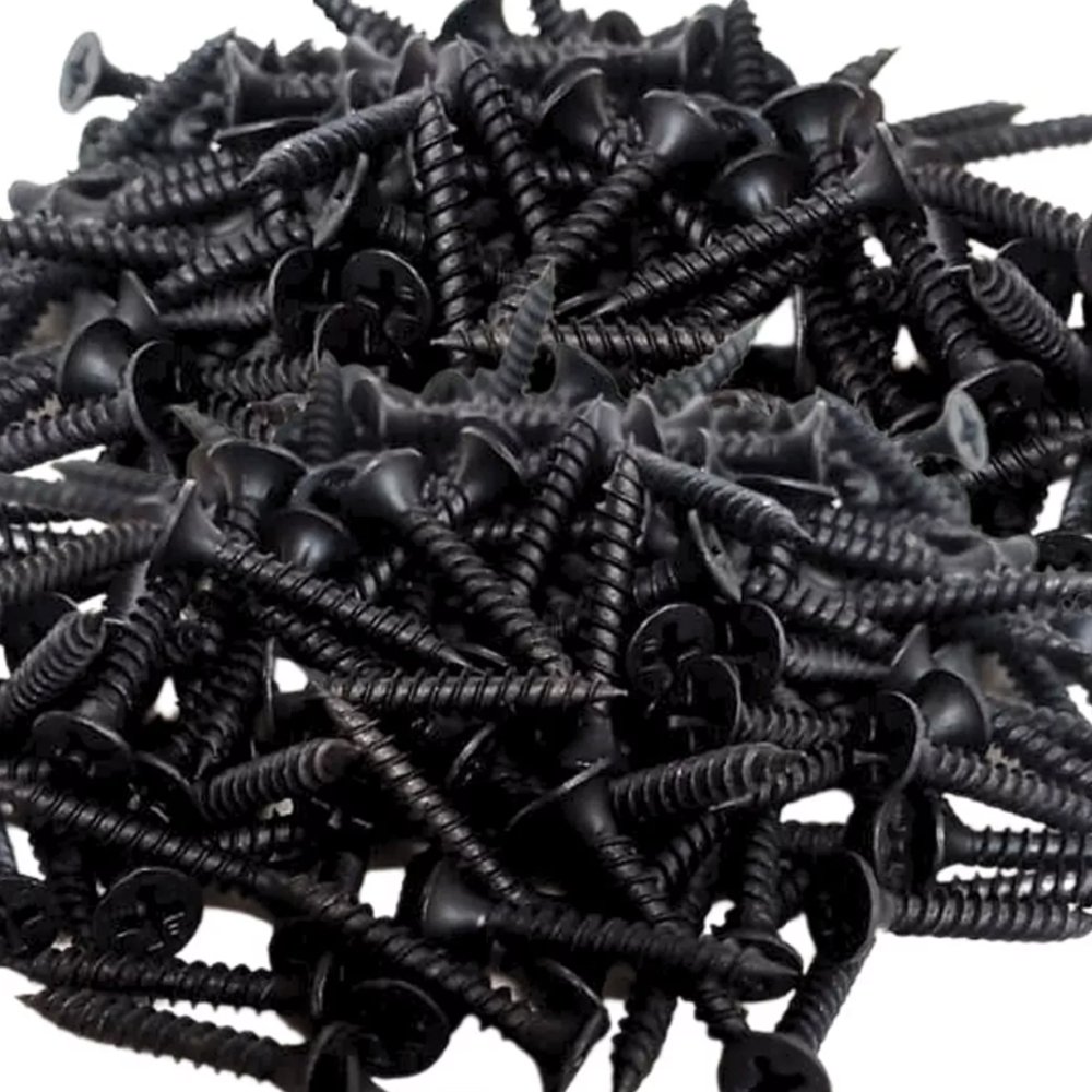 Parafuso para Drywall Ponta Agulha Preto 3,5mm x 25mm Pacote com 100 ...